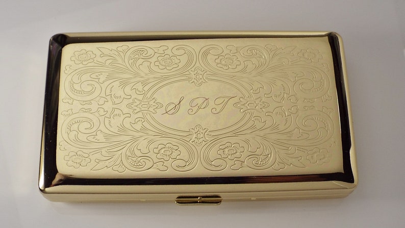 Personalized Golden 120s Cigarette Case Double Sided With - Etsy