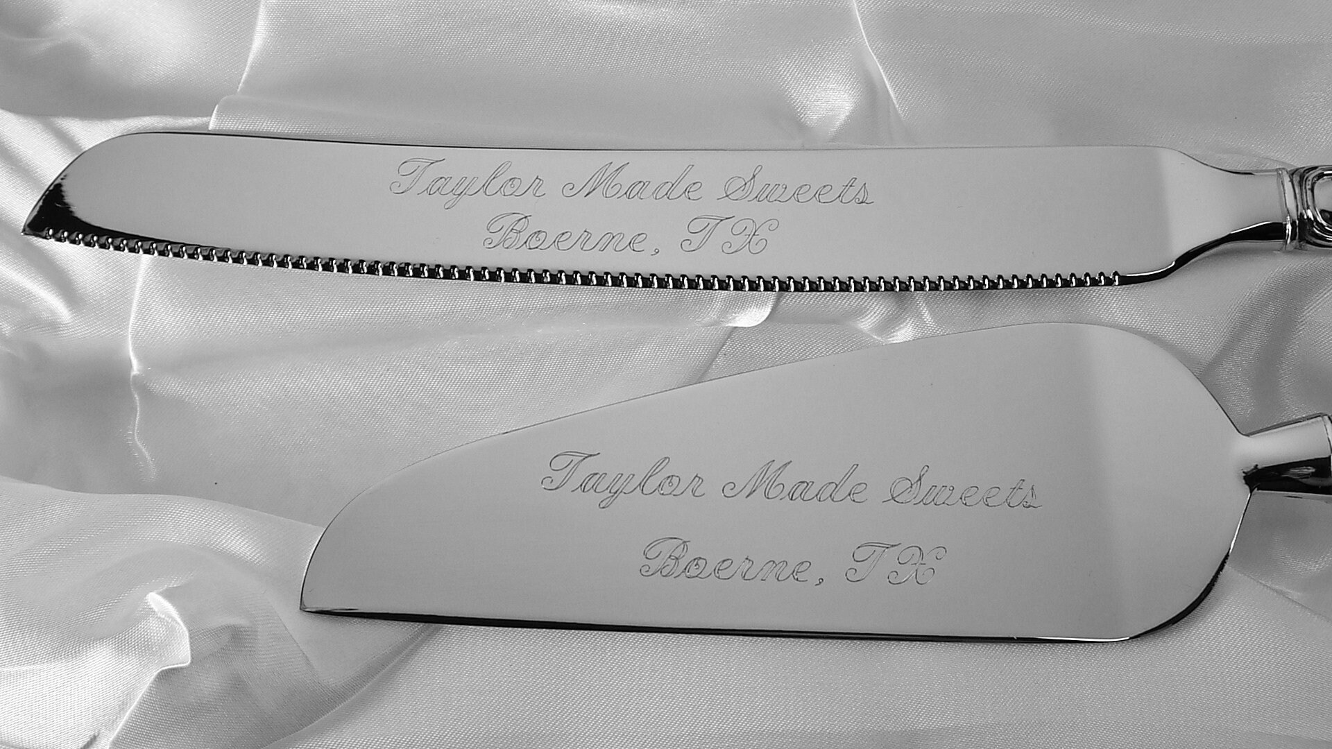 Wedding Cake Server Set Custom Engraved Personalized Serving | Etsy