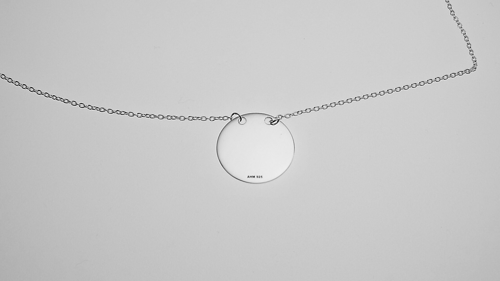 Monogram Necklace Sterling Silver Custom Engraved Personalized | Etsy