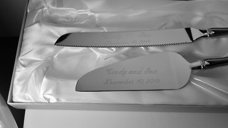 Wedding Cake Server Set Custom Engraved Personalized Serving - Etsy
