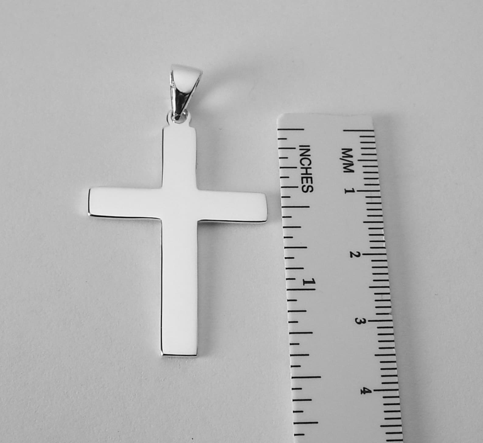 Personalized Custom Engraved Solid Sterling Silver Cross Pendant - Hand ...