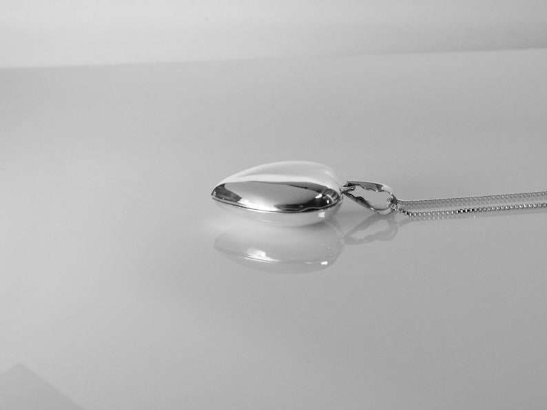 Custom Engraved Locket Personalized Sterling Silver Large Rounded Heart ...