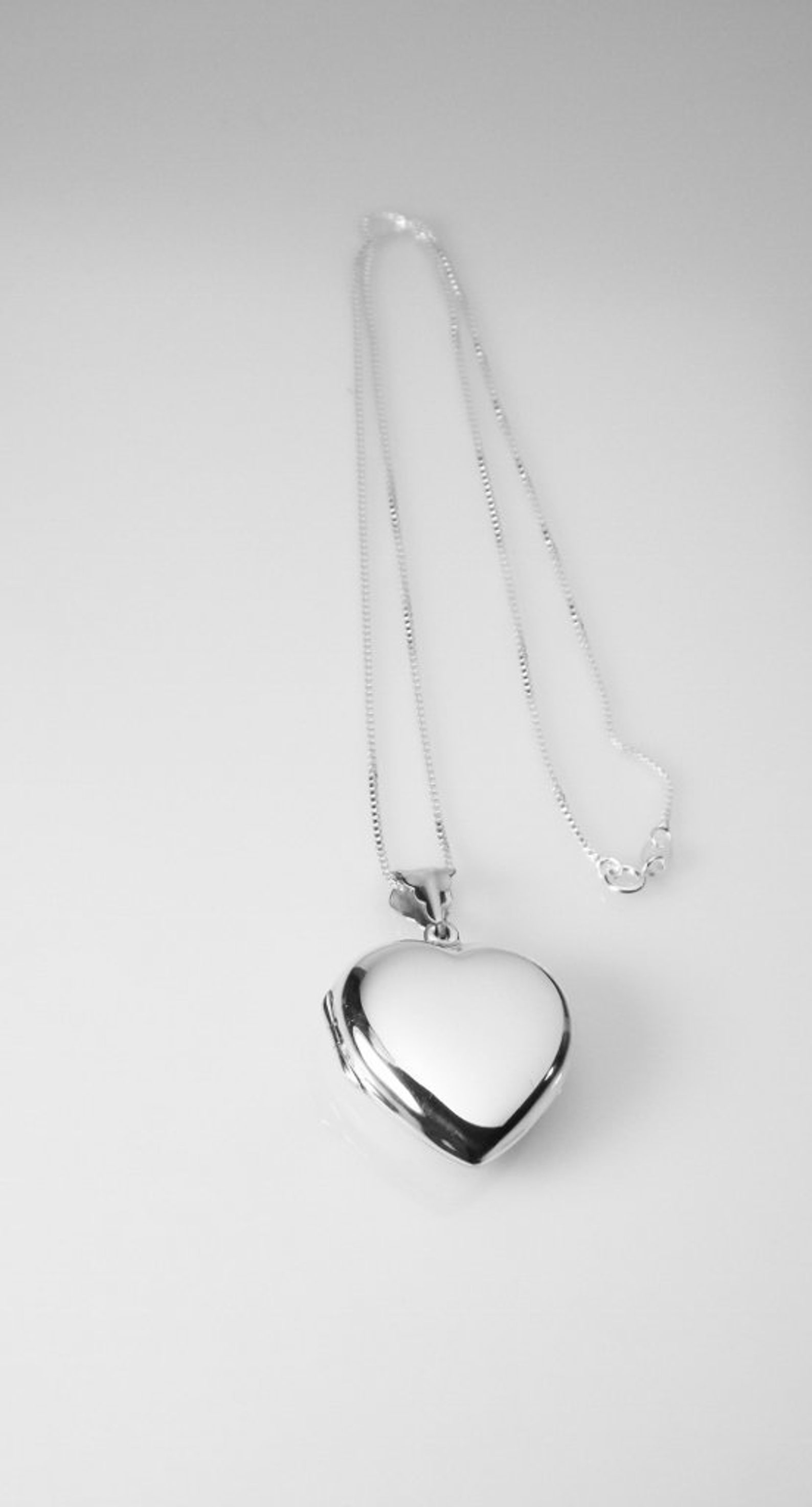 Custom Engraved Locket Personalized Sterling Silver Large Rounded Heart ...