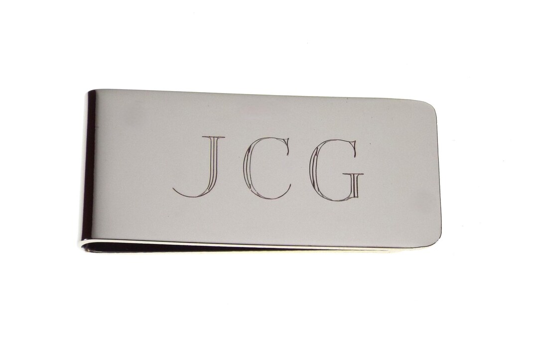 Custom Engraved Silver Money Clip Personalized High Polish Non Tarnish ...
