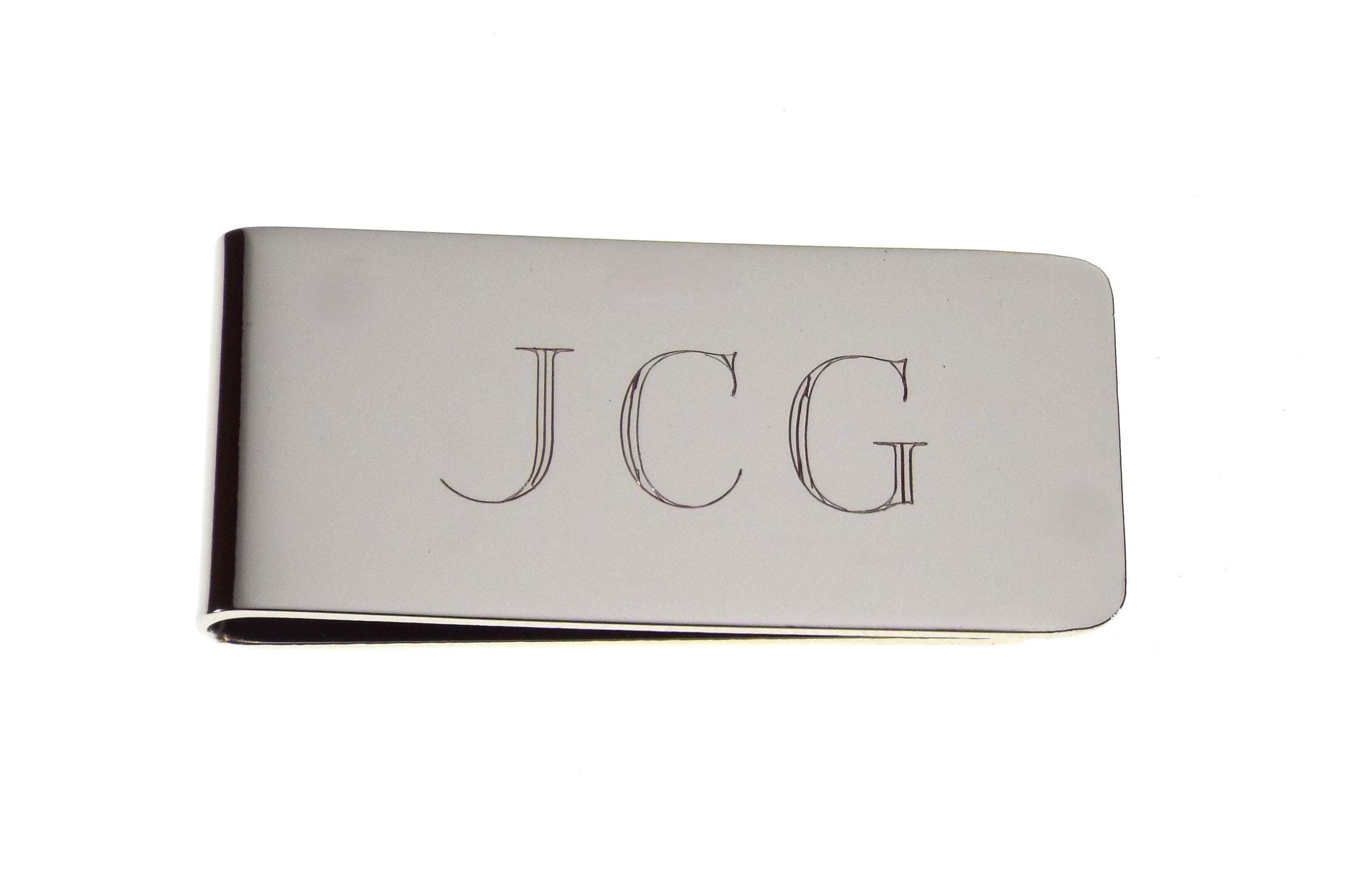 Custom Engraved Silver Money Clip Personalized High Polish Non Tarnish ...