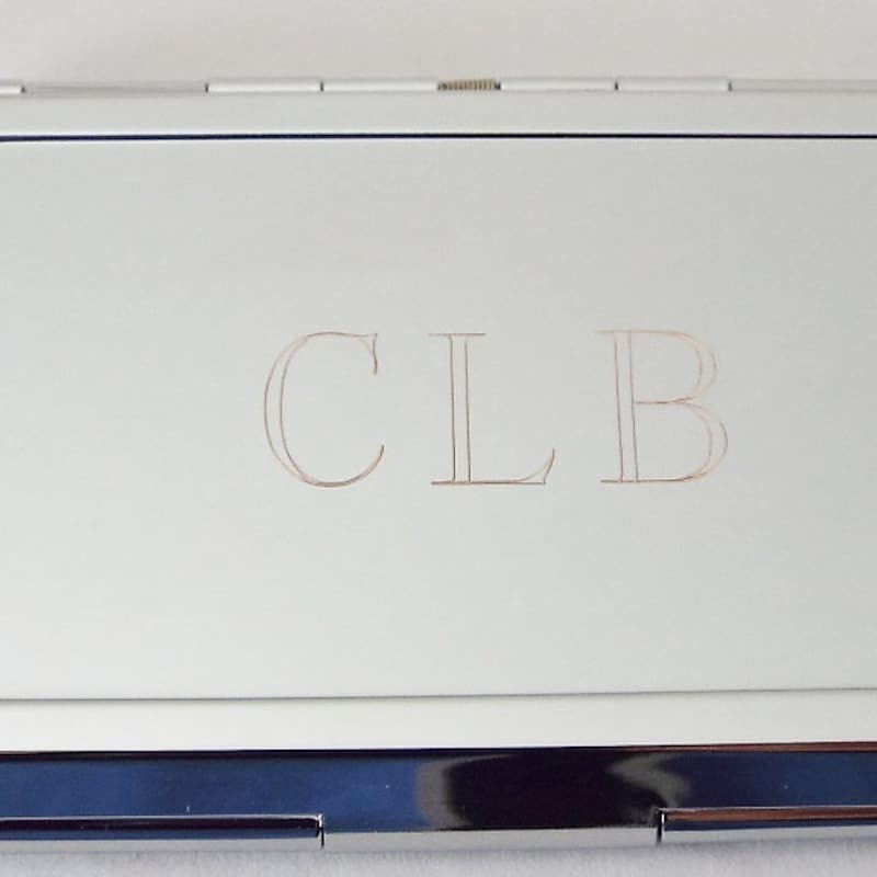 Chrome Metal Card Case - Etsy