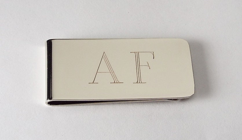 Custom Engraved Silver Money Clip Personalized High Polish Non Tarnish ...