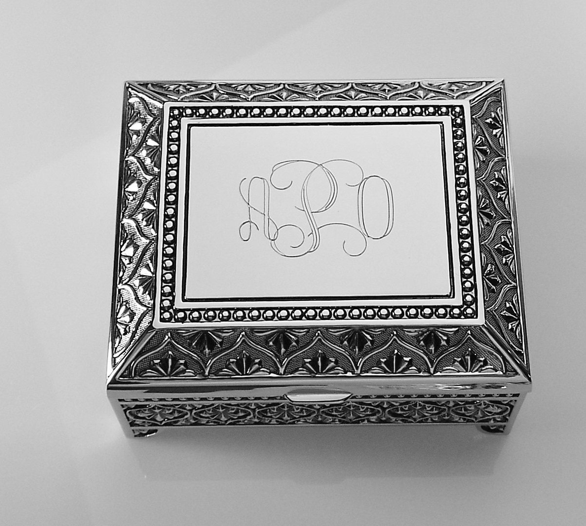 Custom Engraved Personalized Jewelry Box Small Silver Non | Etsy