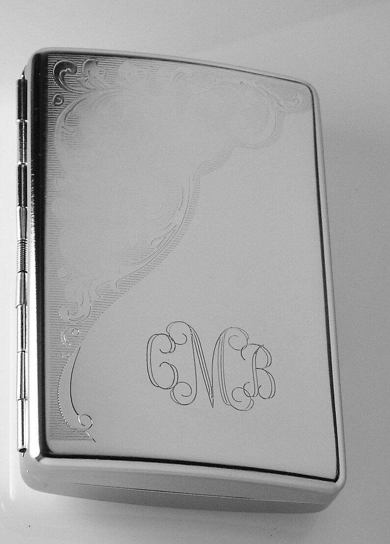 Custom Engraved Personalized Double Sided 100s Cigarette Case With ...
