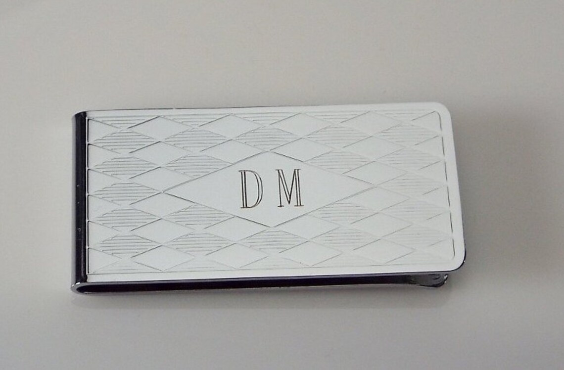 Custom Engraved Personalized Money Clip Chrome Plated With - Etsy
