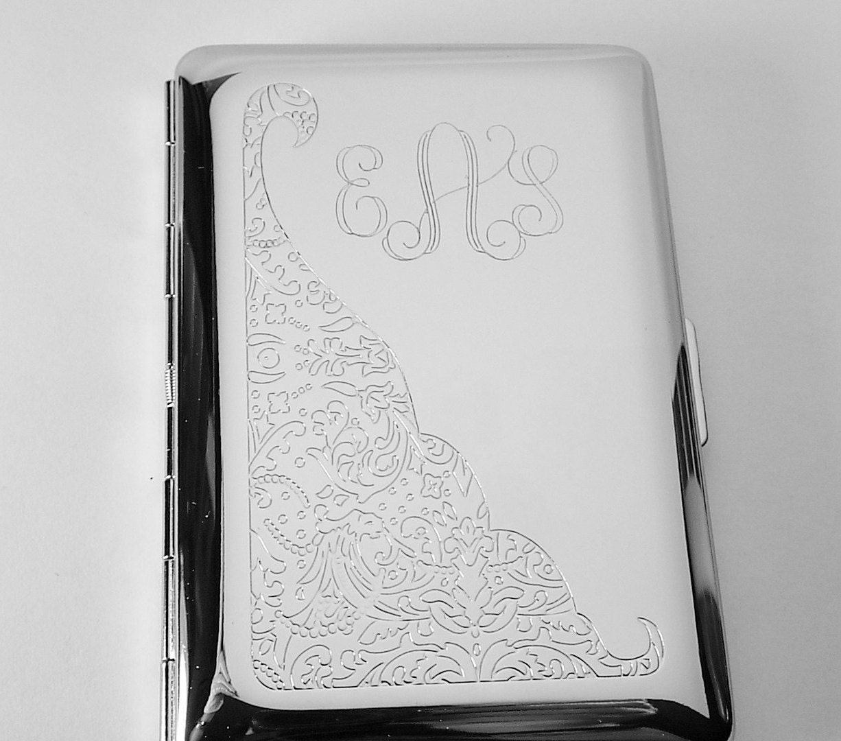Custom Engraved Kings Cigarette Case with Scroll Design or | Etsy