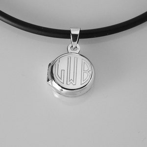 Personalized Sterling Silver Round Locket Petite 1/2 Inch Custom ...