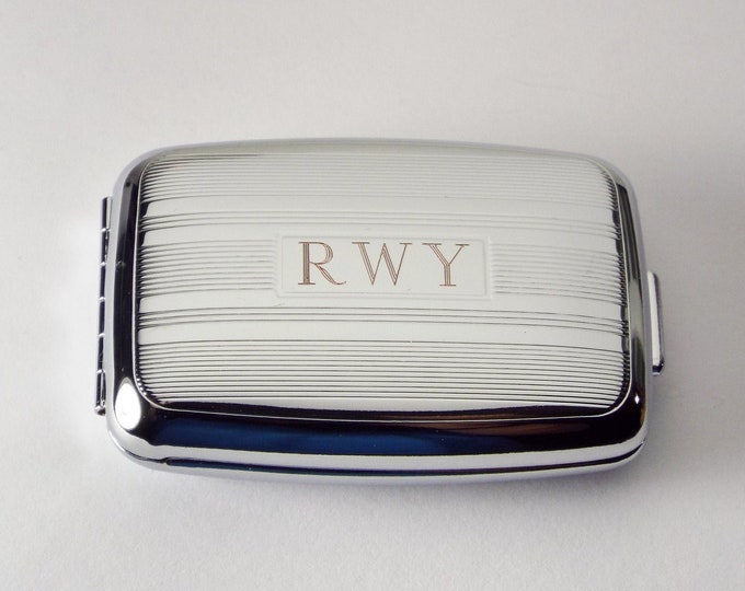 Personalized Pill Box Custom Engraved Stylish Linear Design - Etsy