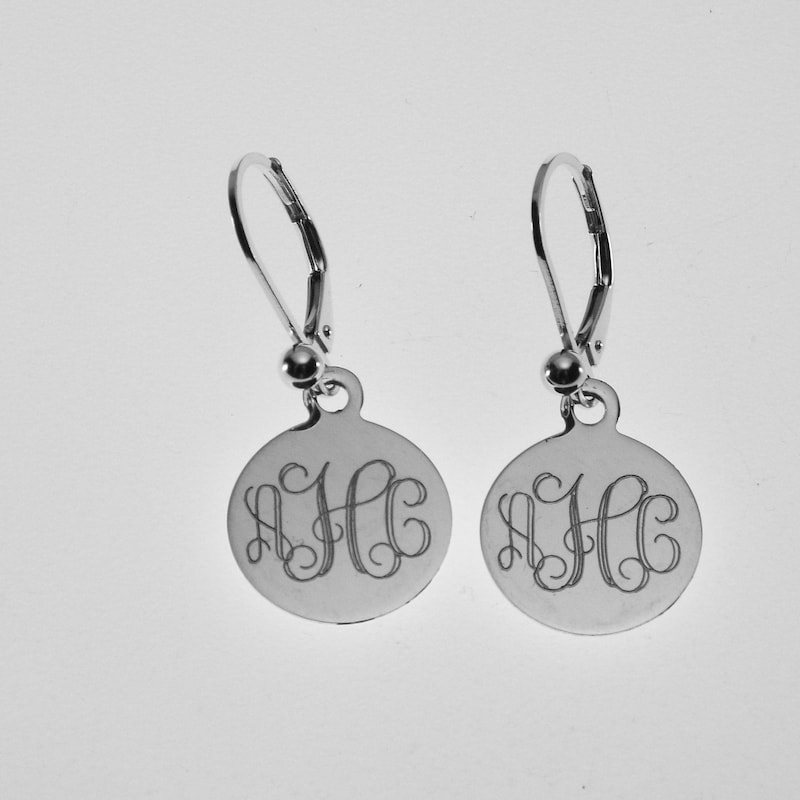 Monogrammed Earring - Etsy