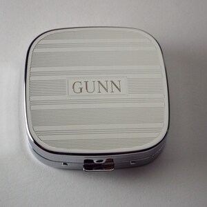 Engraved Pill Box Custom Engraved Personalized Linear Design Three ...