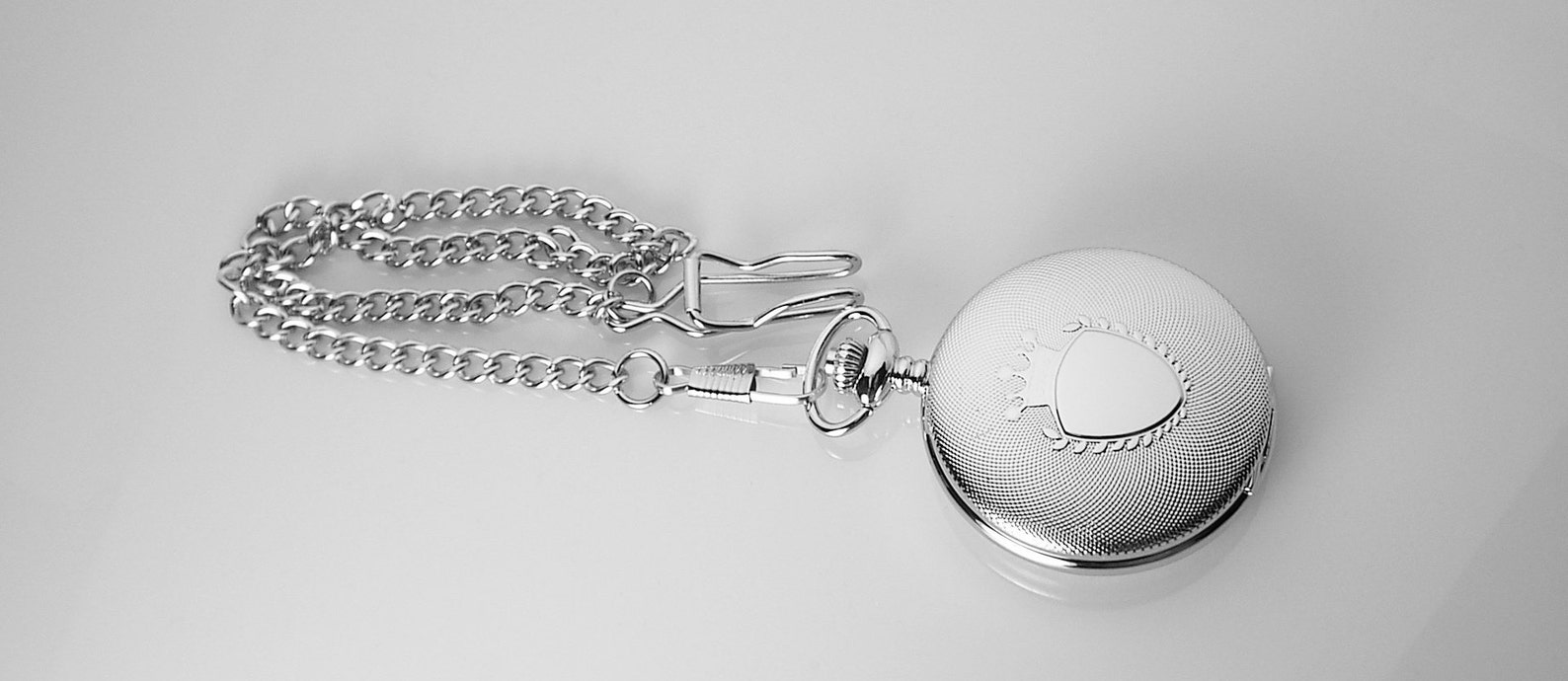 Personalized Pocket Watch Silver Crown Emblem Custom Engraved | Etsy