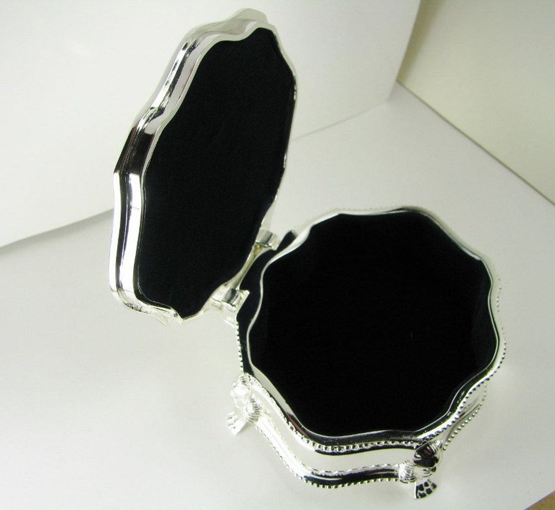 Custom Engraved Personalized Jewelry Box Silver Plated | Etsy