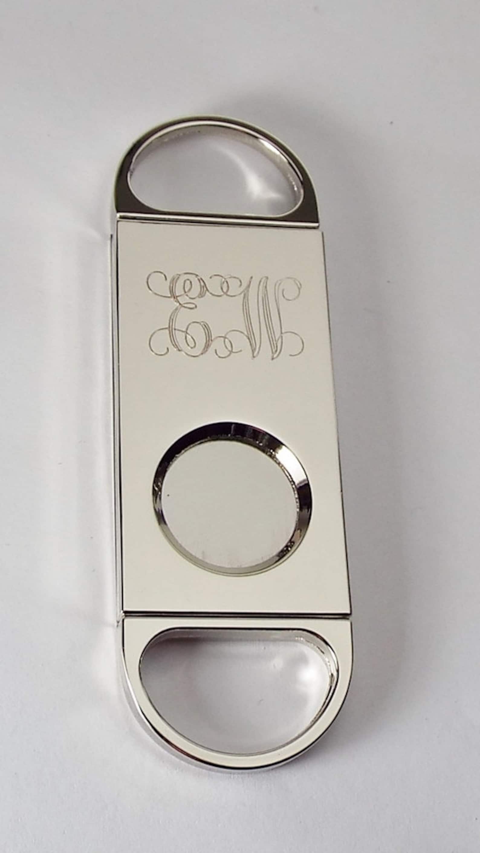 Cigar Cutter Custom Engraved Personalized Silver Plated Cigar | Etsy