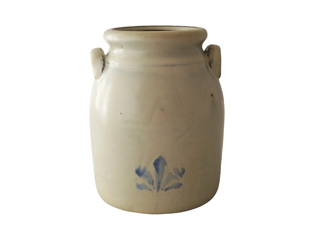 Vintage Small Stoneware Crock With Double Ear Handles - Etsy