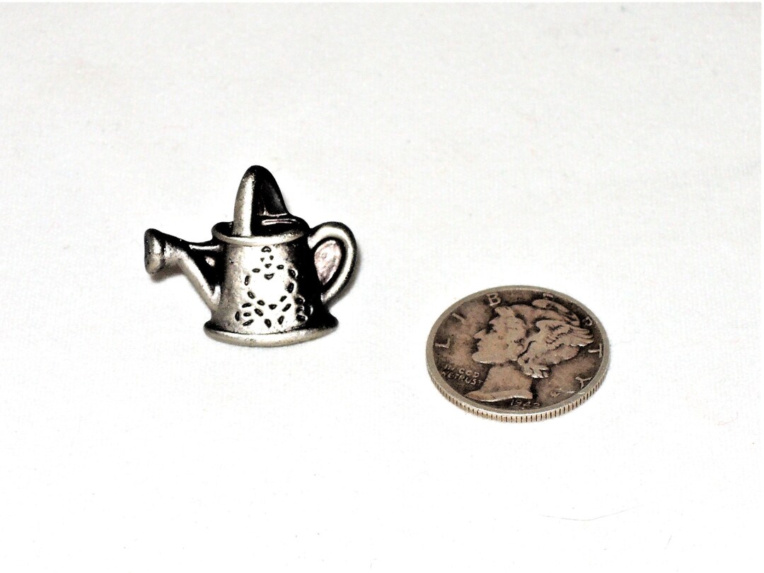 Vintage Pewter Watering Can Lapel Pin, Gift Box Included - Etsy