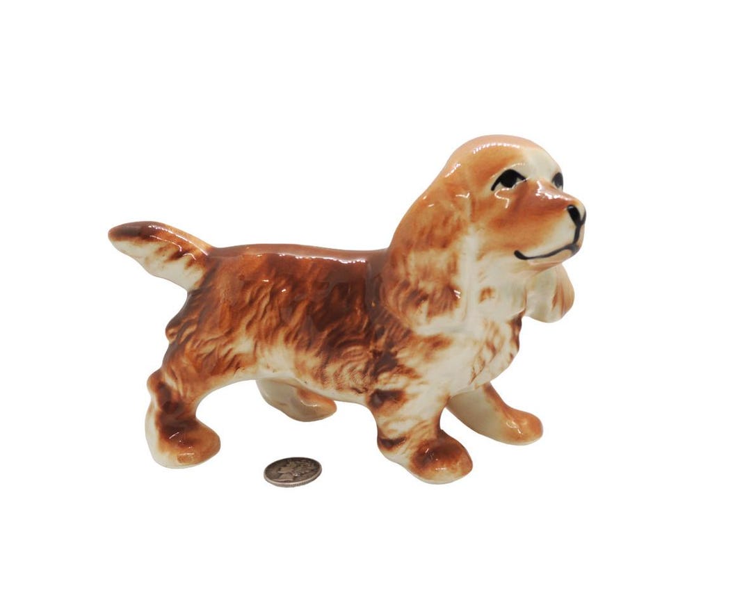 Vintage Cocker Spaniel Ceramic Dog Figurine - Etsy