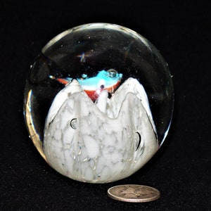 Vintage Glass Paperweight, Ocean Waves With Fish - Etsy