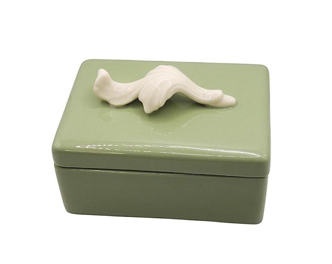 Vintage Lenox Celadon Green Cigarette Box With Green Backstamp - Etsy