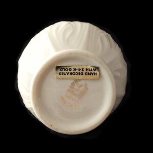 Vintage Small 4.5" Lenox Vase, Creamy White 24K Gold Trim, Elfin ...