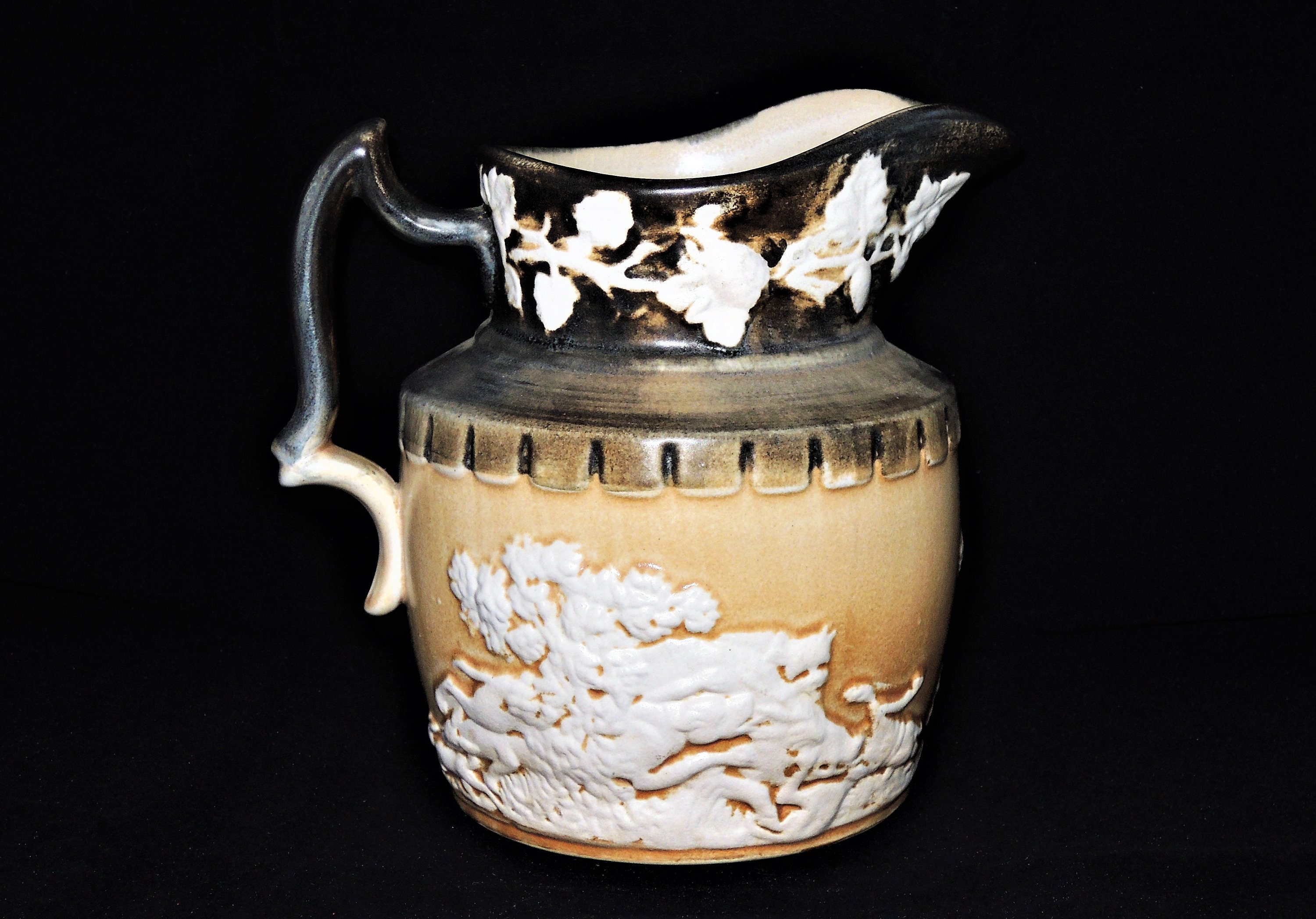 Vintage Stoneware Bourne Denby Derby Pitcher with Hunting | Etsy