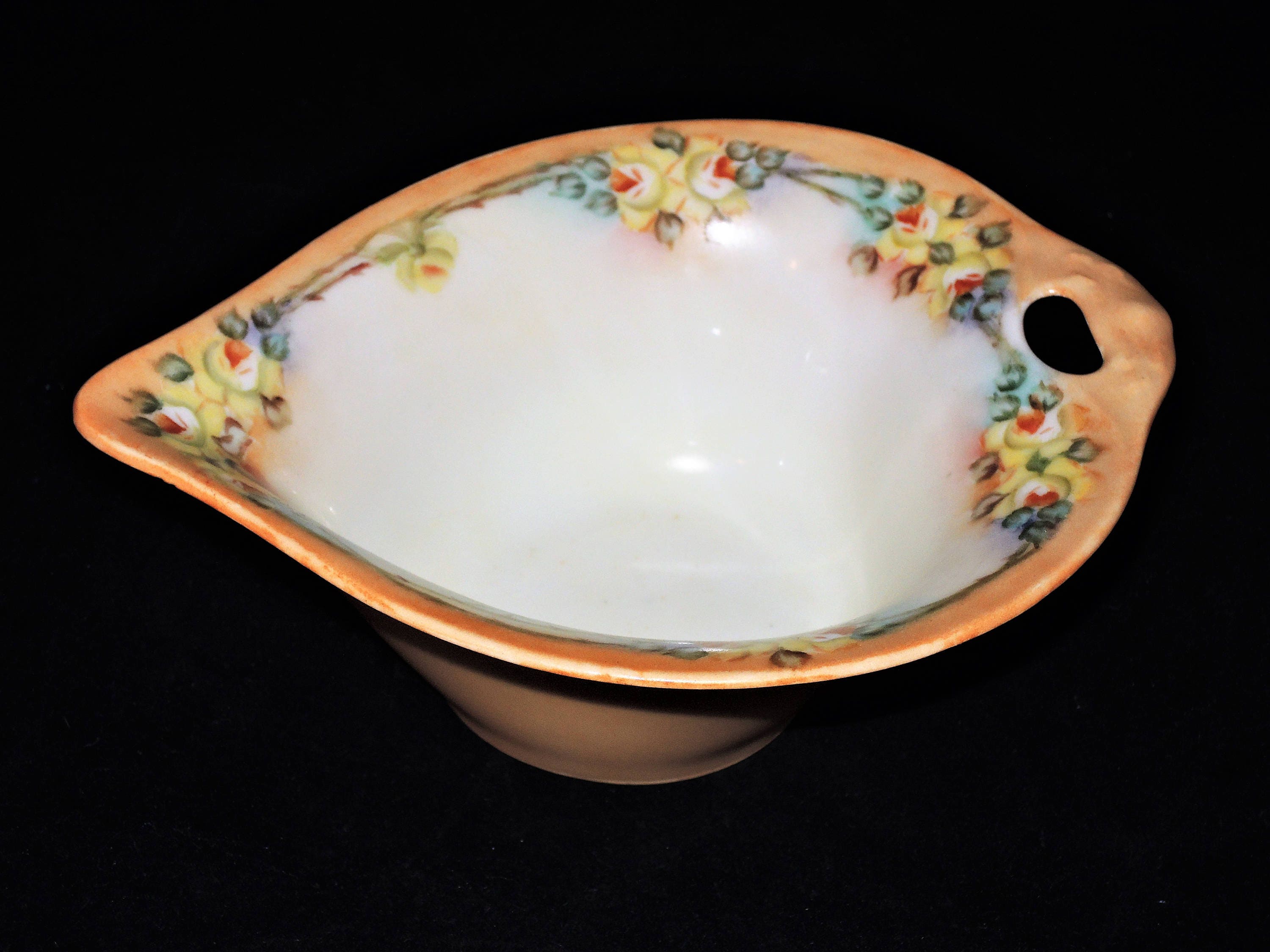 Weimar Germany Porcelain Leaf Shaped Bowl - Etsy