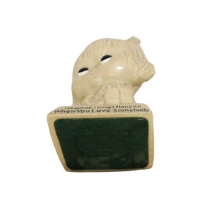 Vintage Big Eye Kid Resin Figurine, Beautiful Things Happen When You ...