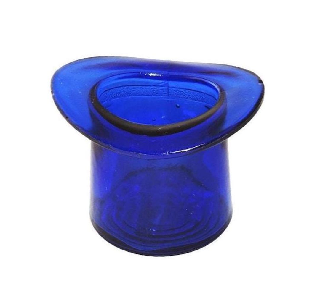 Vintage Cobalt Blue Glass Top Hat, Toothpick Holder - Etsy