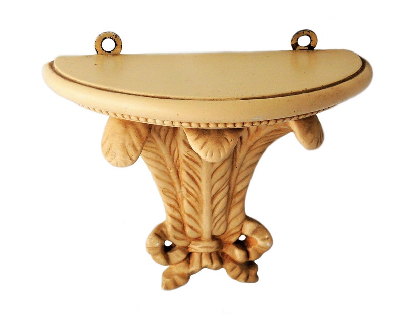 Vintage Plaster Wall Shelf or Corbel With Feather Motif - Etsy