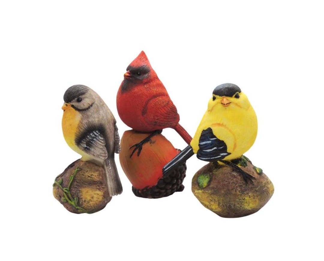 Vintage Set of Three, Resin Bird Figurines - Etsy