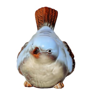 Vintage Large Ceramic 8" Tall Blue Bird Figurine - Etsy
