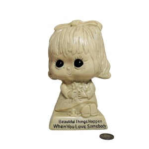 Vintage Big Eye Kid Resin Figurine, Beautiful Things Happen When You ...