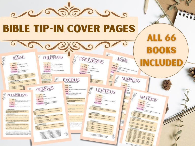 CSB (christian Standard Bible) Version 66 Book Bible Tip-in Cover Pages ...