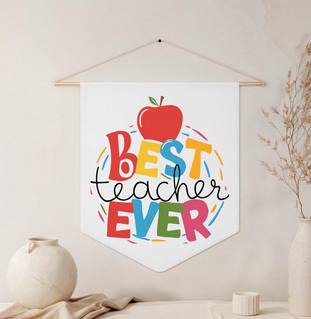 Teacher Appreciation Custom Banner, Best Teacher Ever Wall Art ...