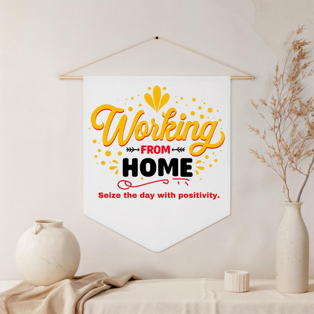 Motivational Wall Banner, Working From Home Decor, Positive Affirmation ...