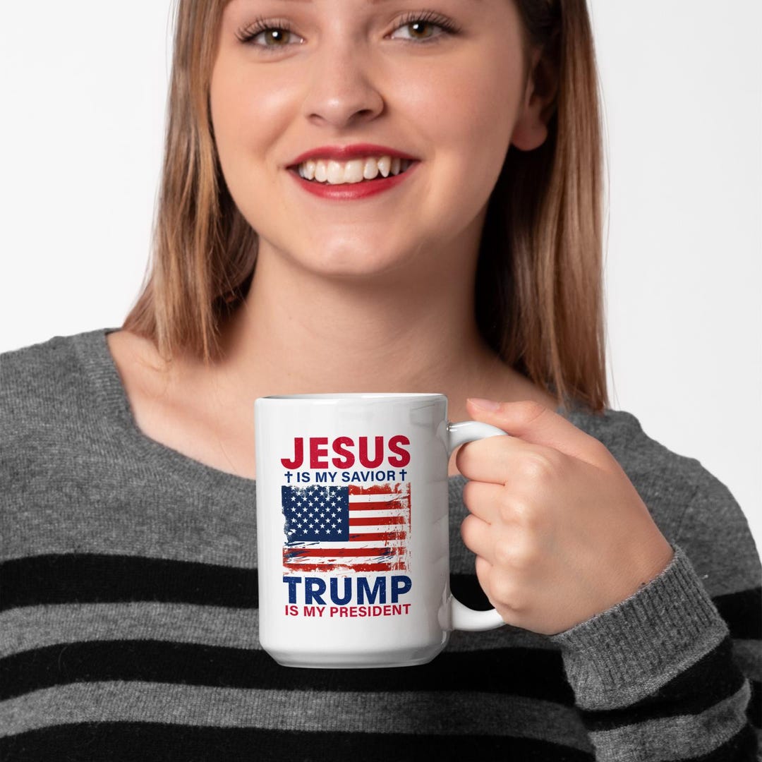 Trump Mug, Jesus is My Savior, 15oz Ceramic Mug - Gift for MAGA ...