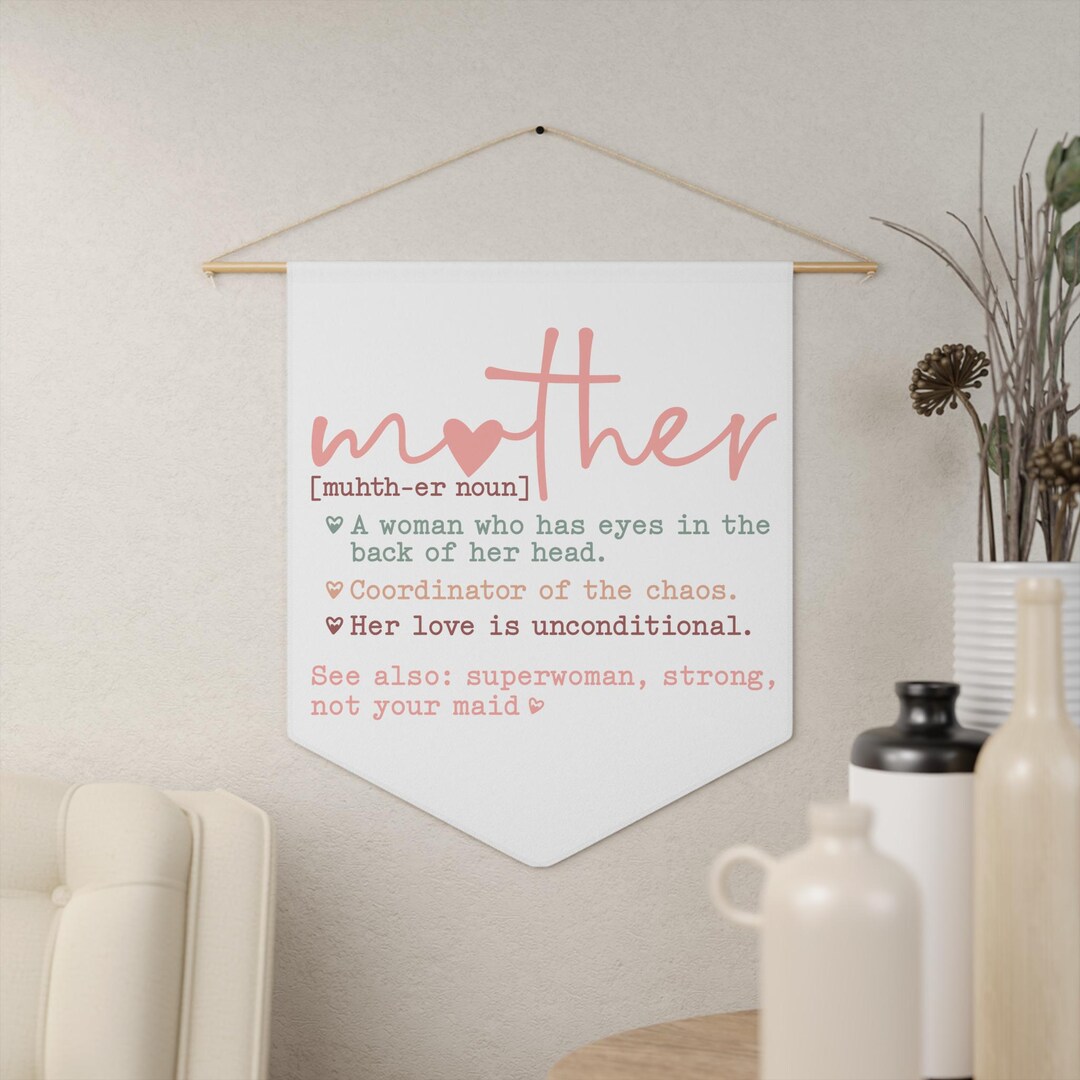Definition of Mother Wall Banner, Mother's Day Gift, Personalize Gift ...
