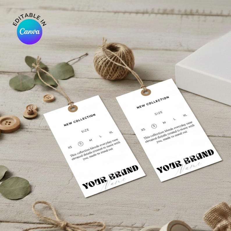 Hang Tag Template for Boutique Packaging - Etsy
