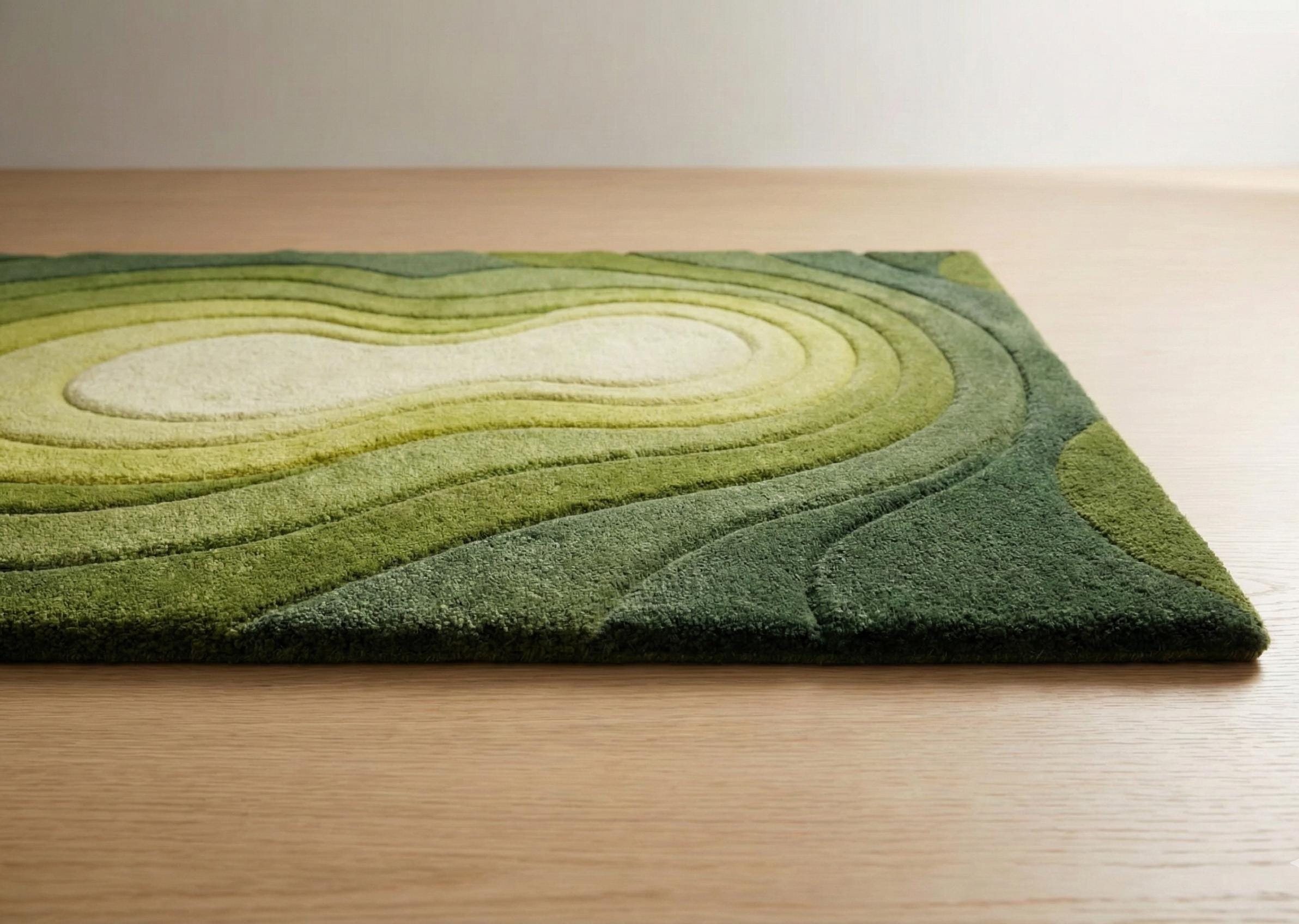 Hand-tufted Moss Grass Area Rug: 3D Green Nature-inspired Floor Decor ...