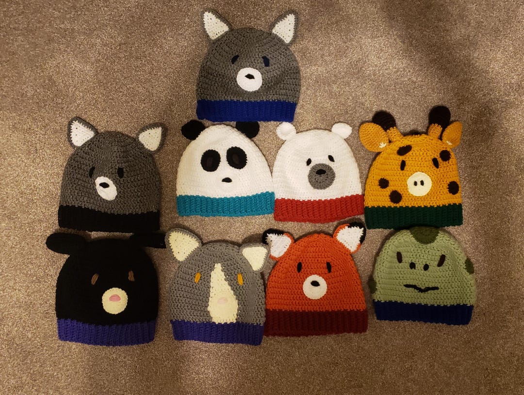 Custom Crochet Animal-themed Hat - Etsy