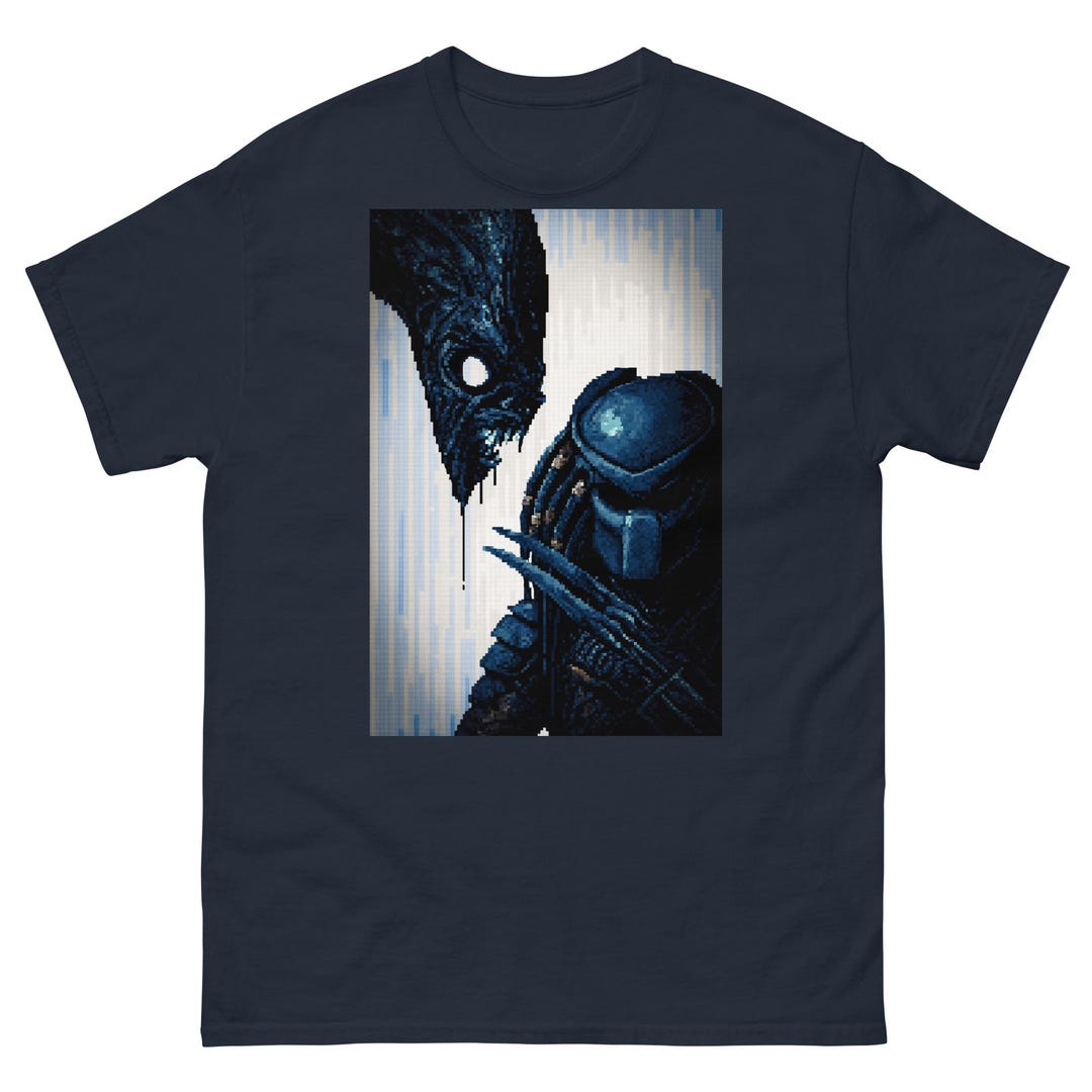 Alien Vs. Predator Pixel Art T-shirt - Etsy