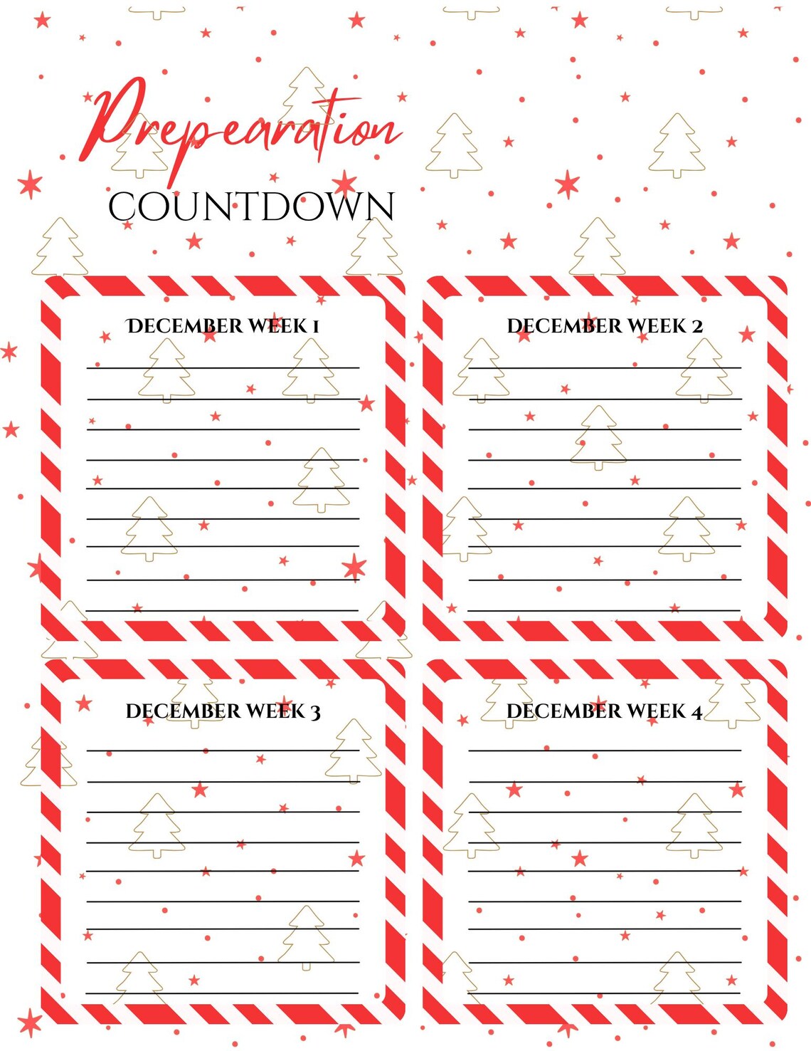Holiday Planner Template - Etsy