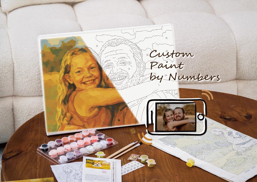 Custom Paint by Numbers Kit / Personalised Photo Customized Numbers ...