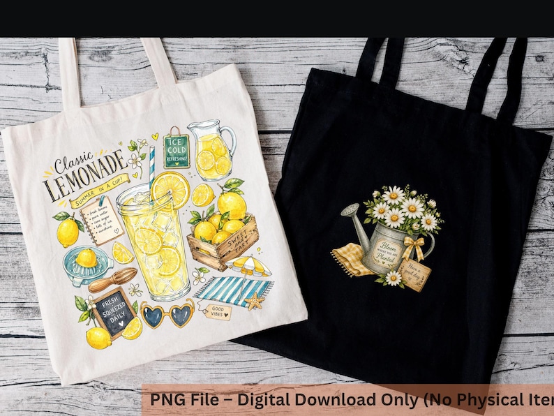25 Summer Lemonade Clipart Bundle | Lemon Watercolor PNG | Beach Picnic ...