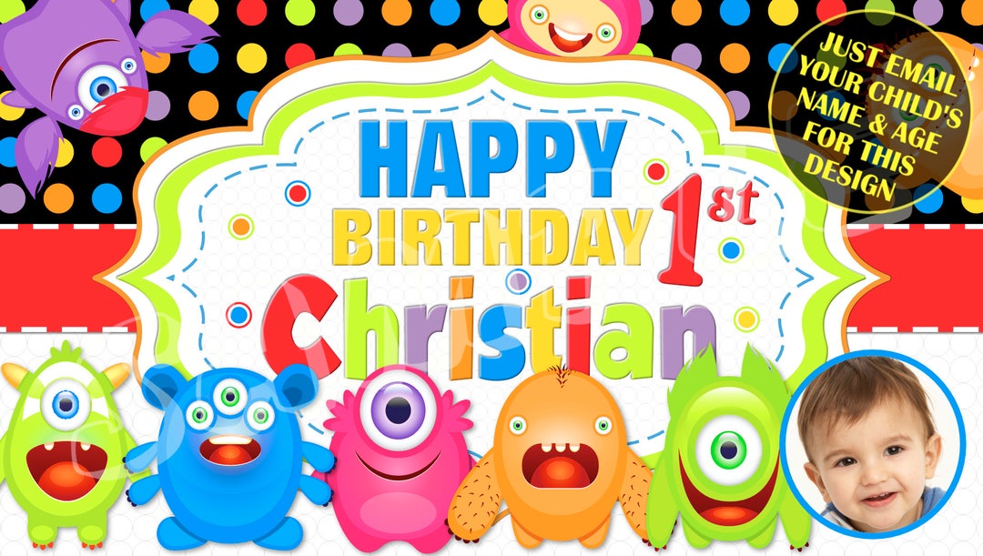 Monsters, Monster, Happy Birthday Banner, Birthday Banner, Custom ...