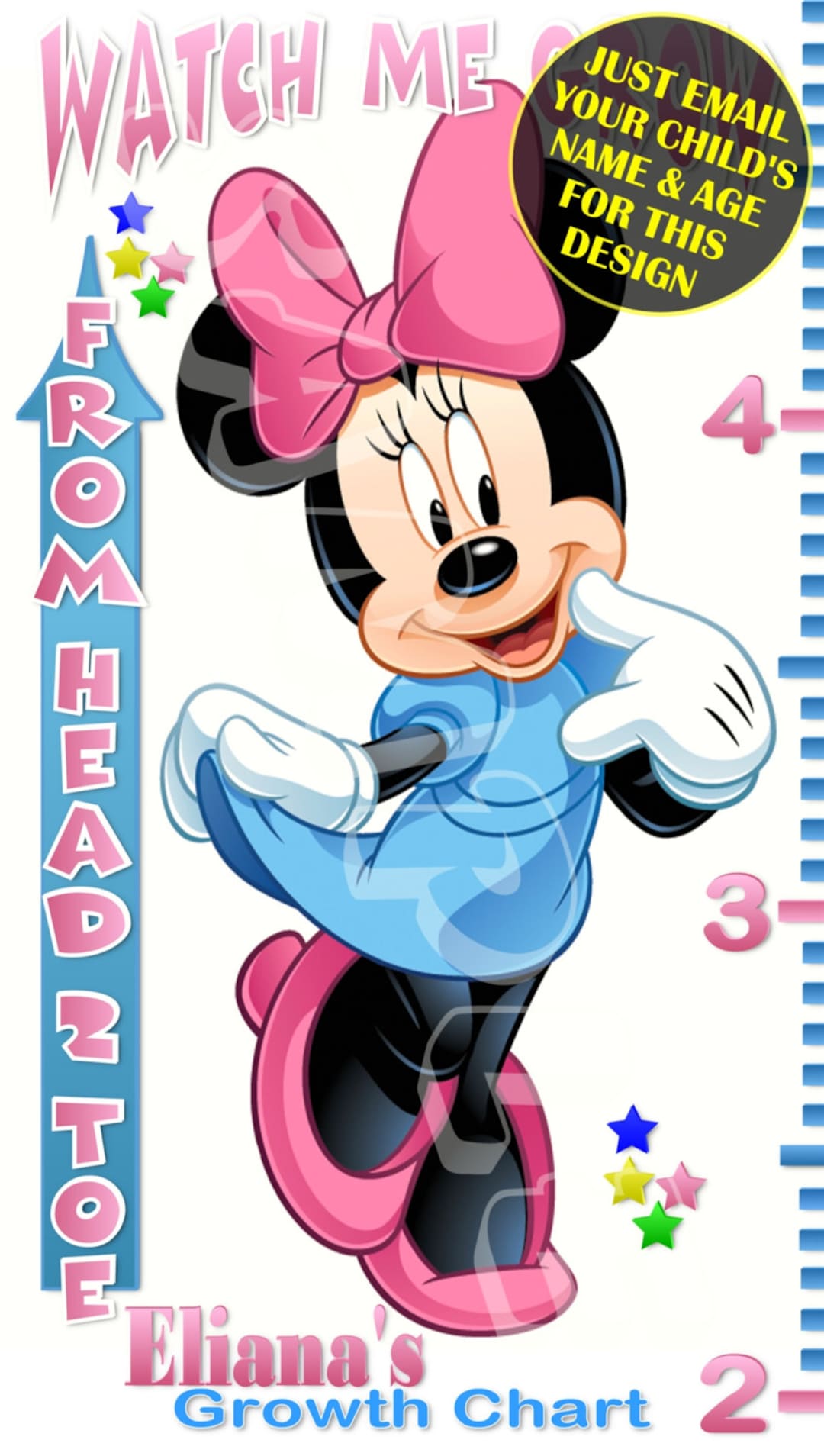 Little Mouse Growth Chart Banner, Custom Banners, Party Banners ...